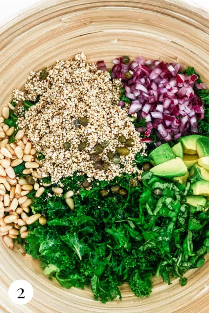 Kale and Quinoa Sprout Salad - flourishingkitchen.com